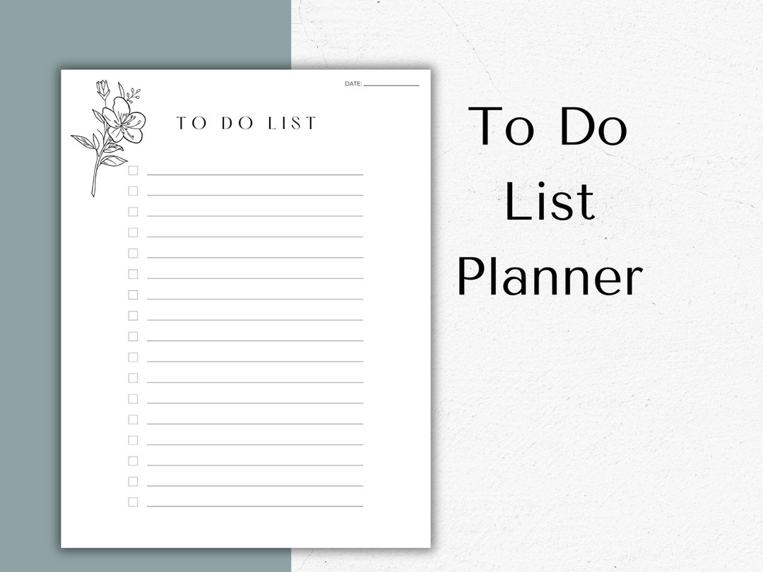 Weekly to Do List, Printable, Digital, Weekly Organizer, Minimalistic ...
