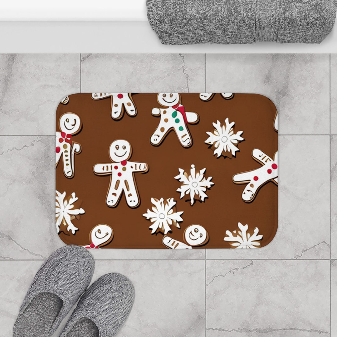 Gingerbread Man Bath Mat - Etsy