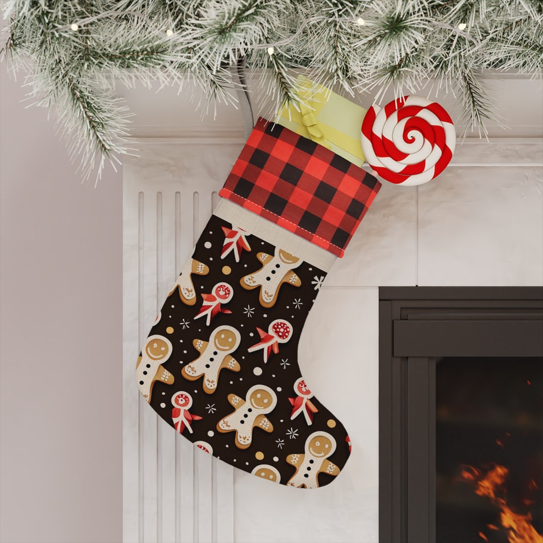 Gingerbread Man Christmas Stocking - Etsy