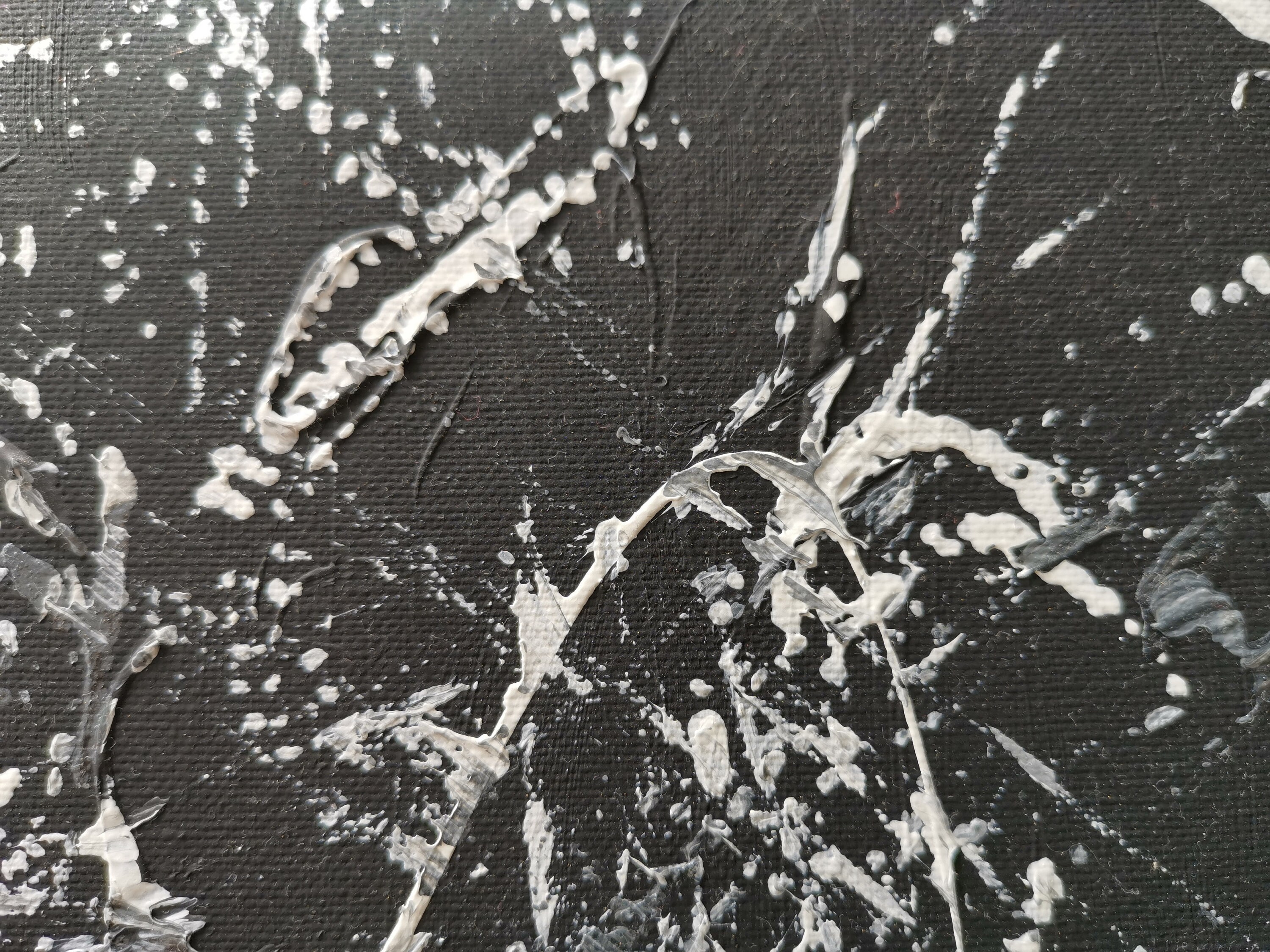 Original Painting Abstract Dark Painting on Canvas Stretcher Frame ...