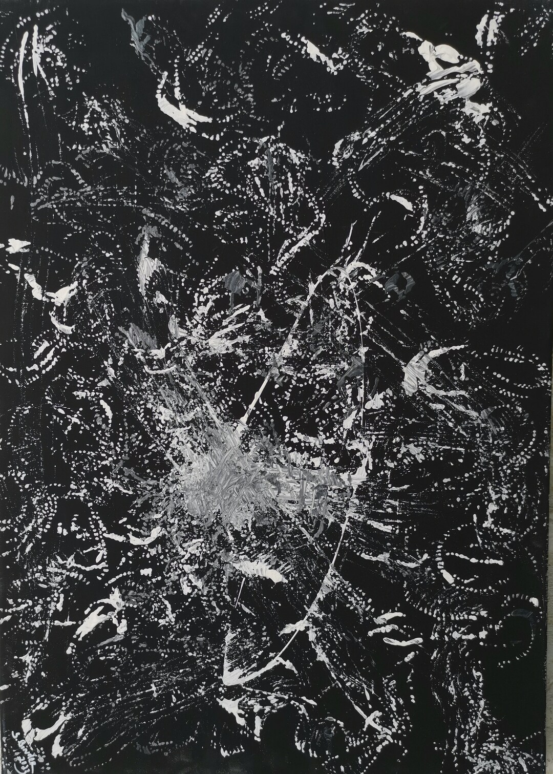 Original Painting Abstract Dark Painting on Canvas Stretcher Frame ...