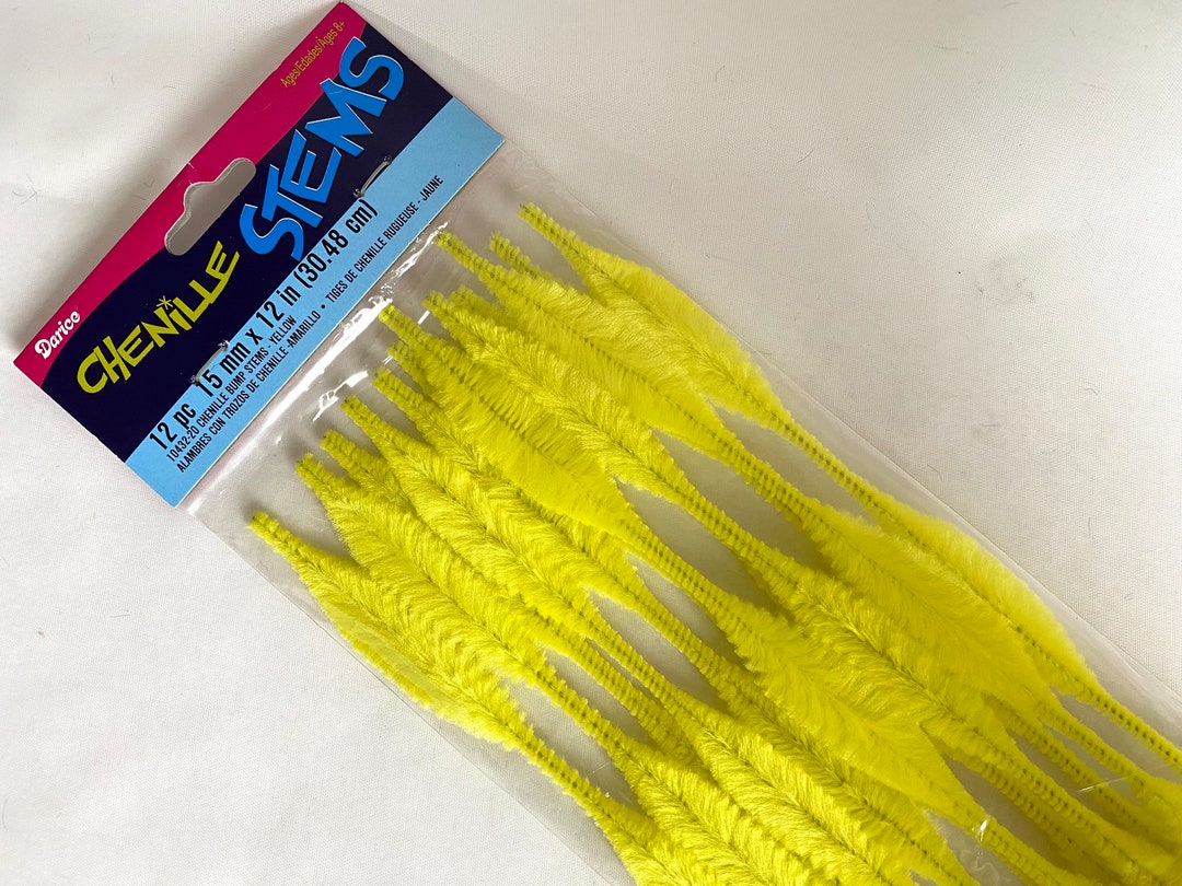 12 Pcs Yellow CHENILLE Bumps | 15mm X 12” NOS Yellow Chenille Bumps ...