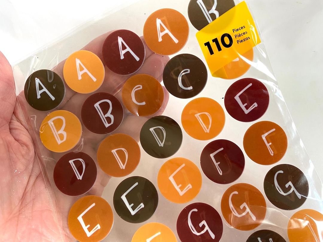 Halloween / FALL Alphabet Stickers | 110 Orange & Brown Letter STICKERS ...