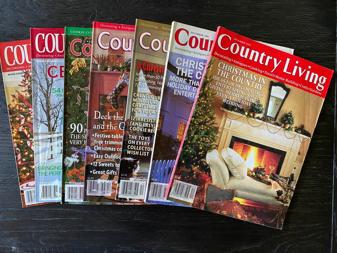 Lot of 7 Vintage Christmas COUNTRY LIVING Magazines DECEMBER 1995+1996 ...