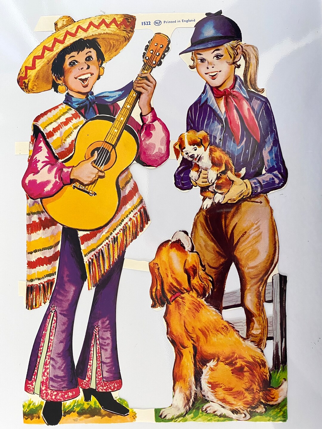 Vintage Large Kids Die Cut Embossed SCRAP Mamelok Press Victorian Style ...