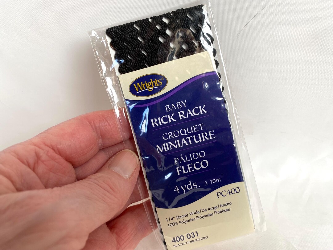 4 Yds BLACK Baby RICK RACK | 1/4” 100% Polyester Rick Rack Trim | 400 ...
