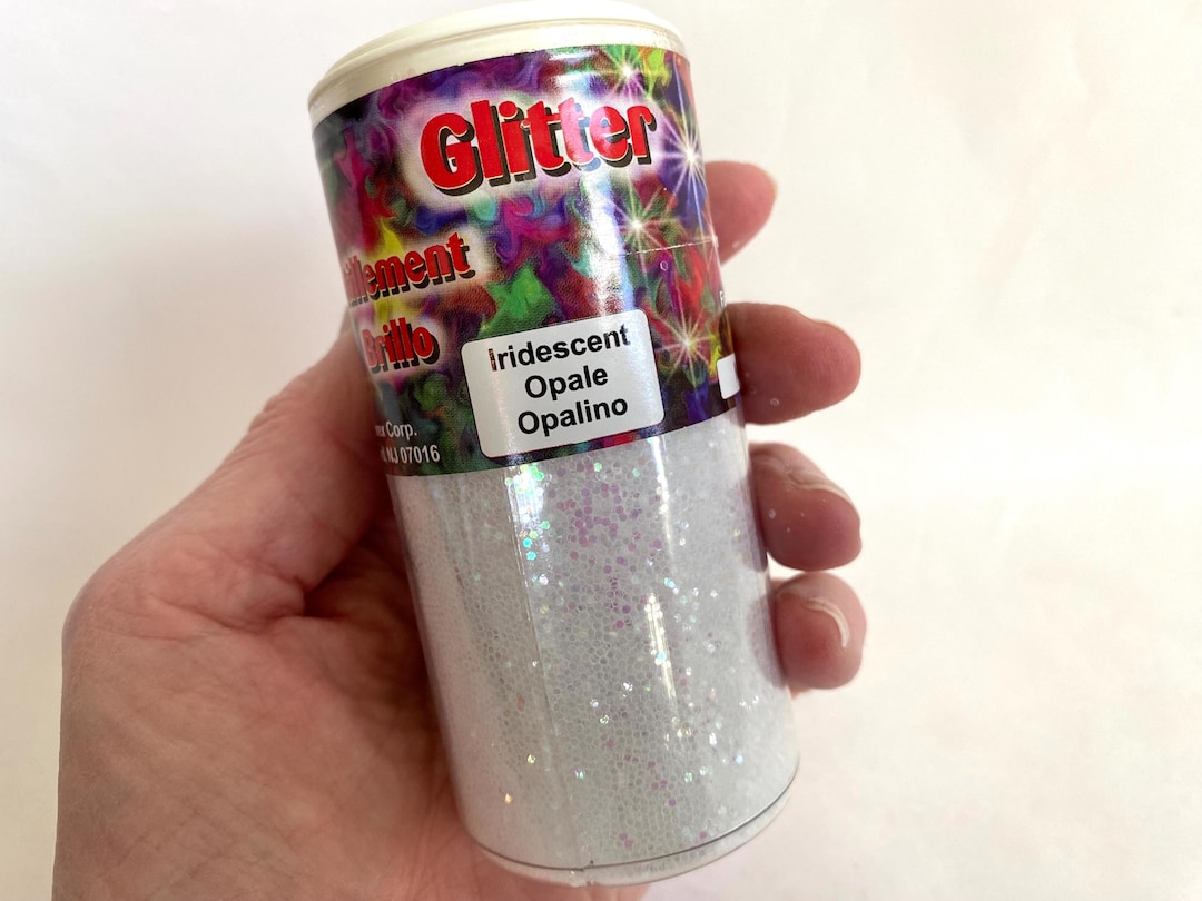 3 Oz Vintage Glitterex Corp. Iridescent OPAL White GLITTER | Vtg Opal ...
