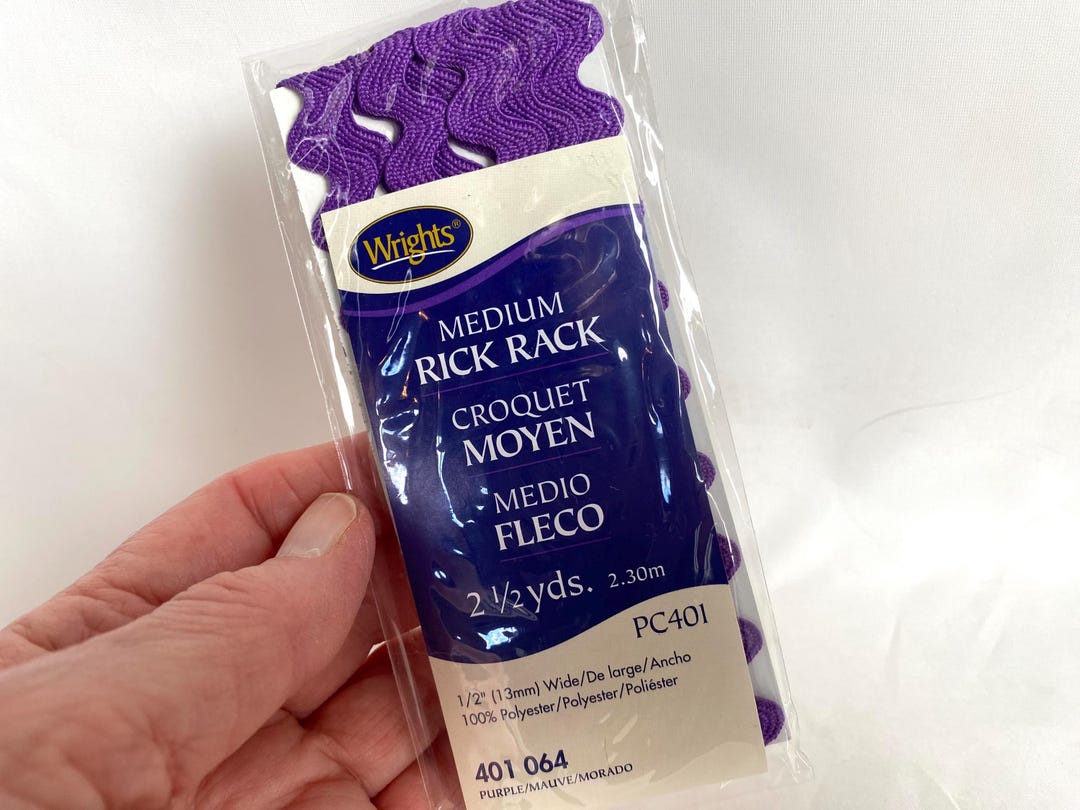 2-1/2 Yds PURPLE Medium RICK RACK 1/2 100% Polyester Rick Rack Trim 401 ...