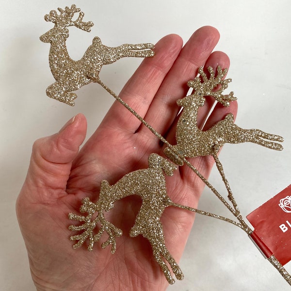 Gold Reindeer - Etsy