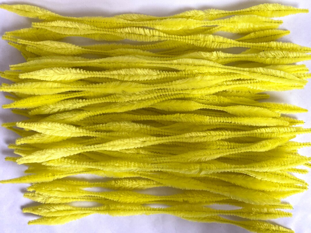 100 Pcs YELLOW Chenille BUMPS | 15mm X 12” Yellow CHENILLE Bumps ...