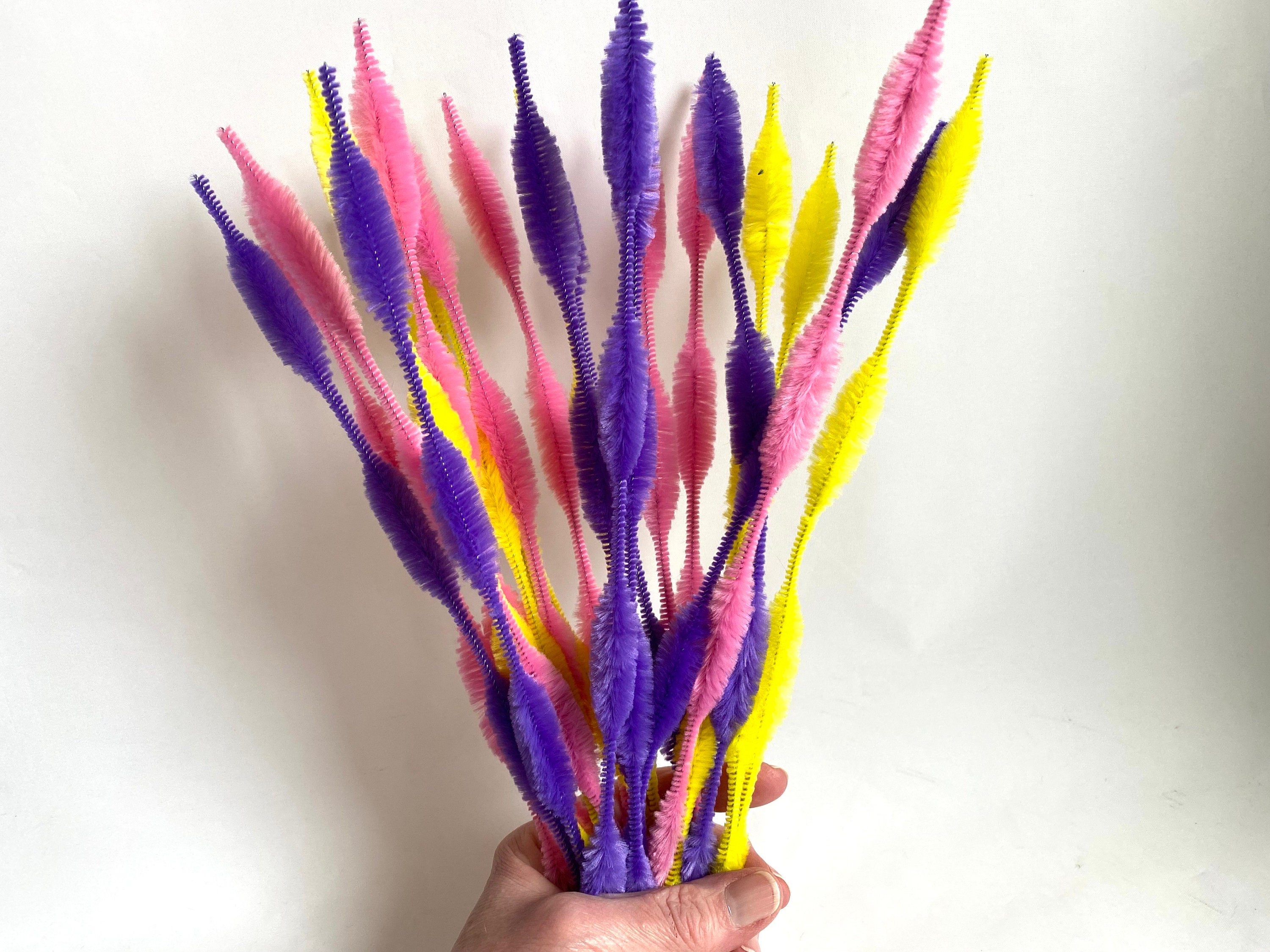 24 Pcs EASTER Mix Chenille BUMPS Pink Yellow Purple CHENILLE Bumps ...