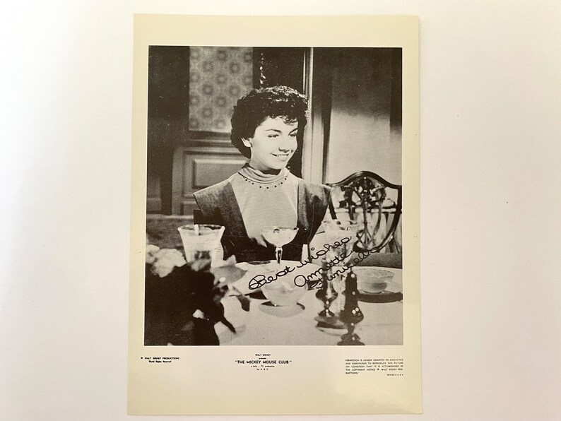 Vintage ANNETTE FUNICELLO / Mickey Mouse Club Fan Card | 5x7 NOS ...