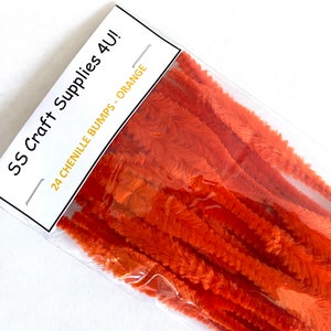 24 Pcs ORANGE Chenille BUMPS 15mm X 12 Orange CHENILLE Bumps - Etsy