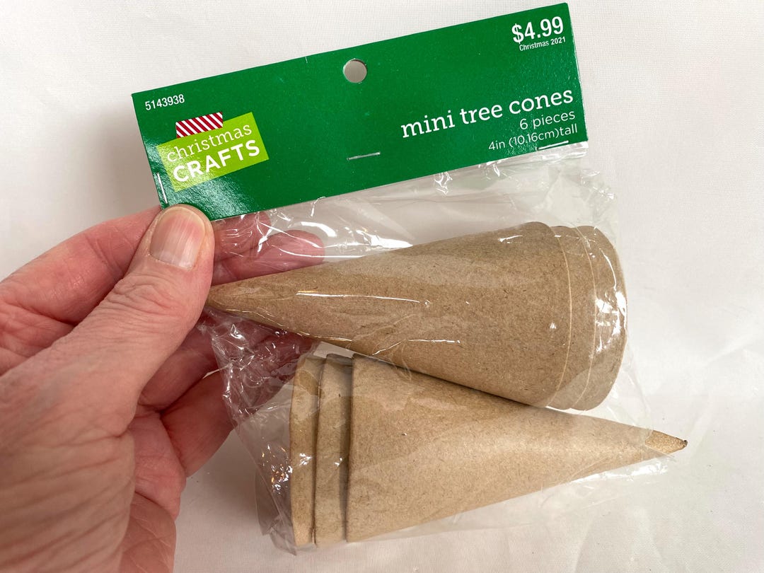 6 Pcs Paper Mache 4” CONES | DIY Ready to Decorate Paper Mache Mini ...