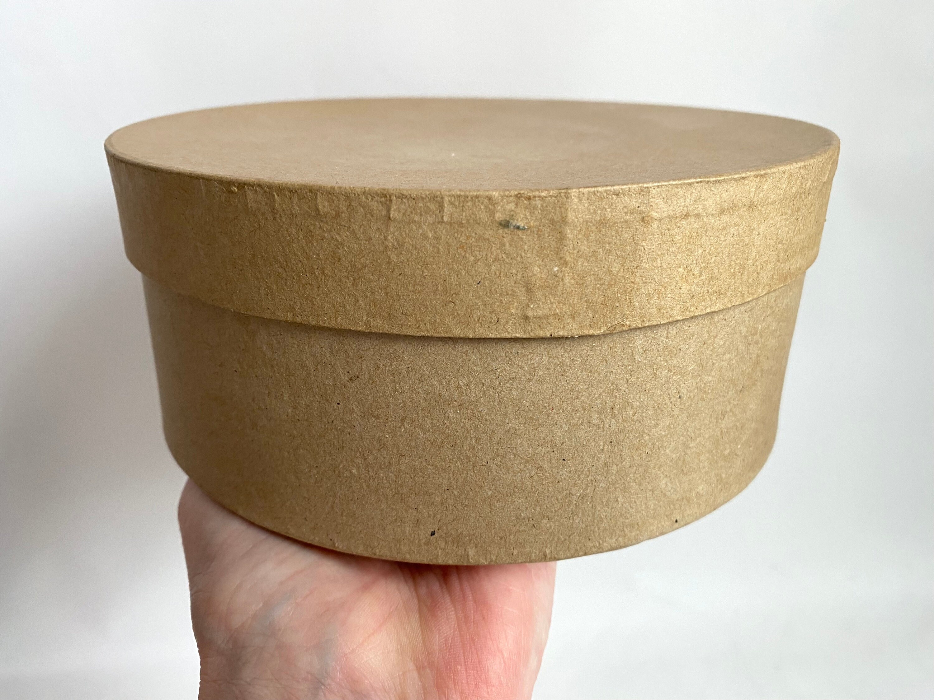 Paper Mache 7 ROUND BOX DIY Ready to Decorate Paper Mache Box ...