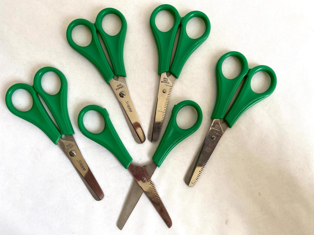 5 Pcs 5” Snippy Kid’s SCISSORS | Blunt-tipped for Young Children ...