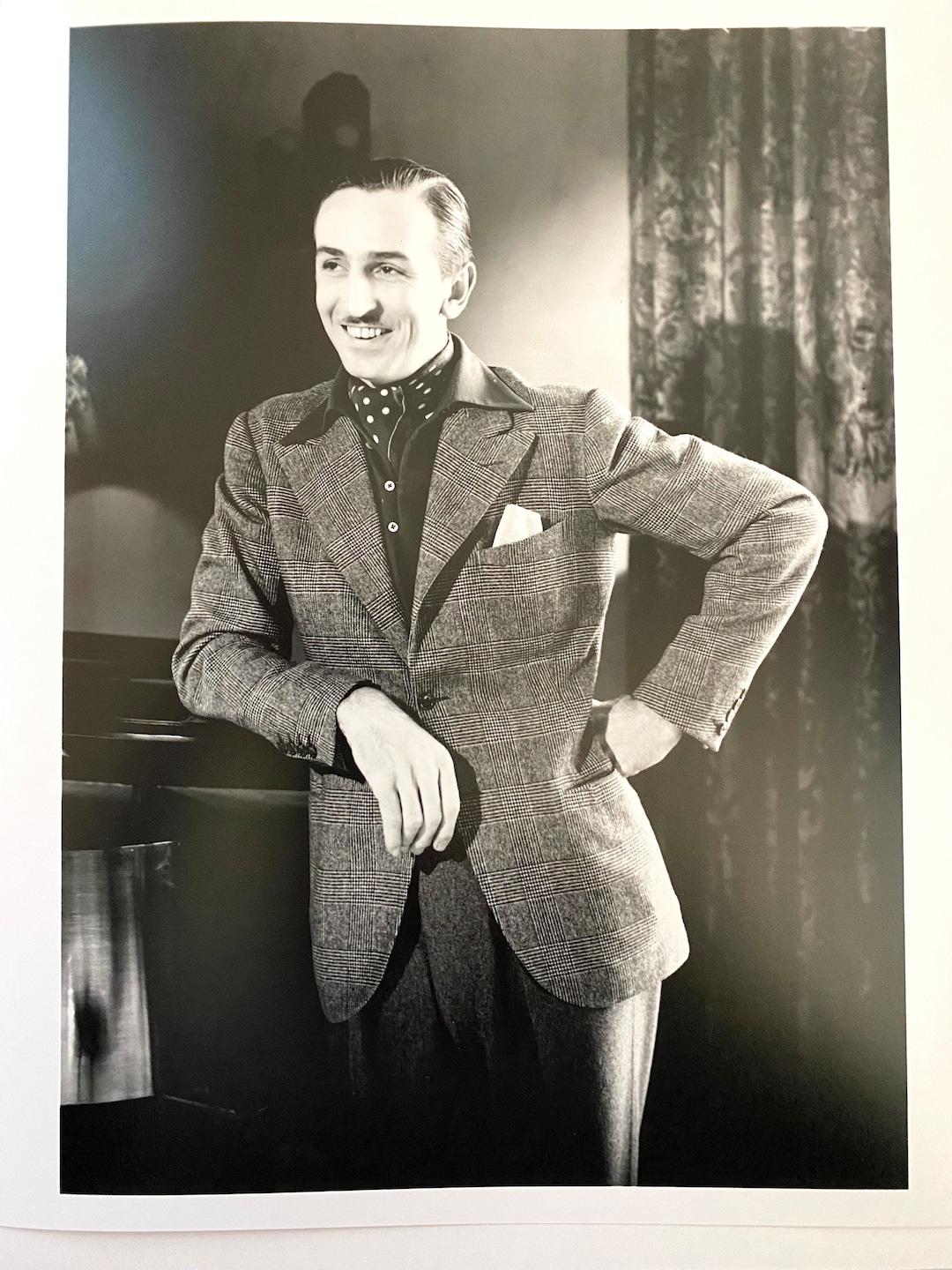 WALT DISNEY Hand on Hip 8 X 10 Photo | Matte Finish Black & White Photo ...