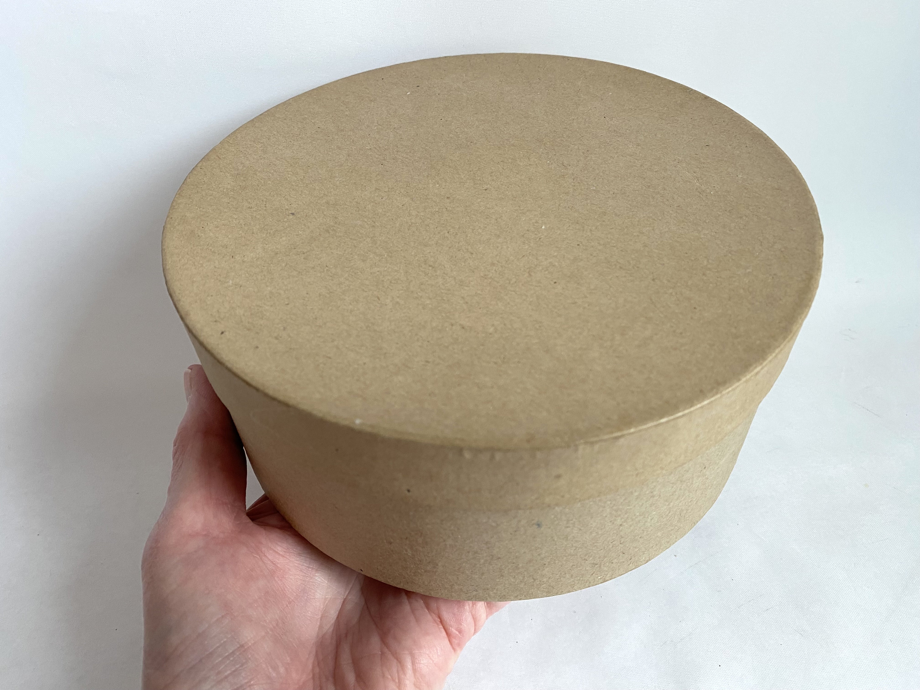 Paper Mache 7 ROUND BOX DIY Ready to Decorate Paper Mache Box ...