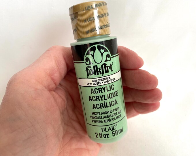 Folkart 2oz GREEN SEA Matte Acrylic PAINT | 2621 Green Sea / Vert Ocean ...