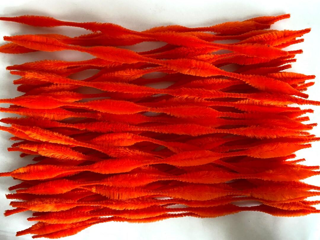 100 Pcs ORANGE Chenille BUMPS 15mm X 12 Orange CHENILLE Bumps Orange ...