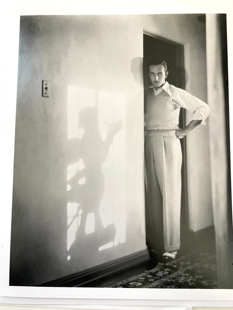 WALT DISNEY With Mickey Mouse Shadow 8 X 10 Photo Matte Finish Black ...