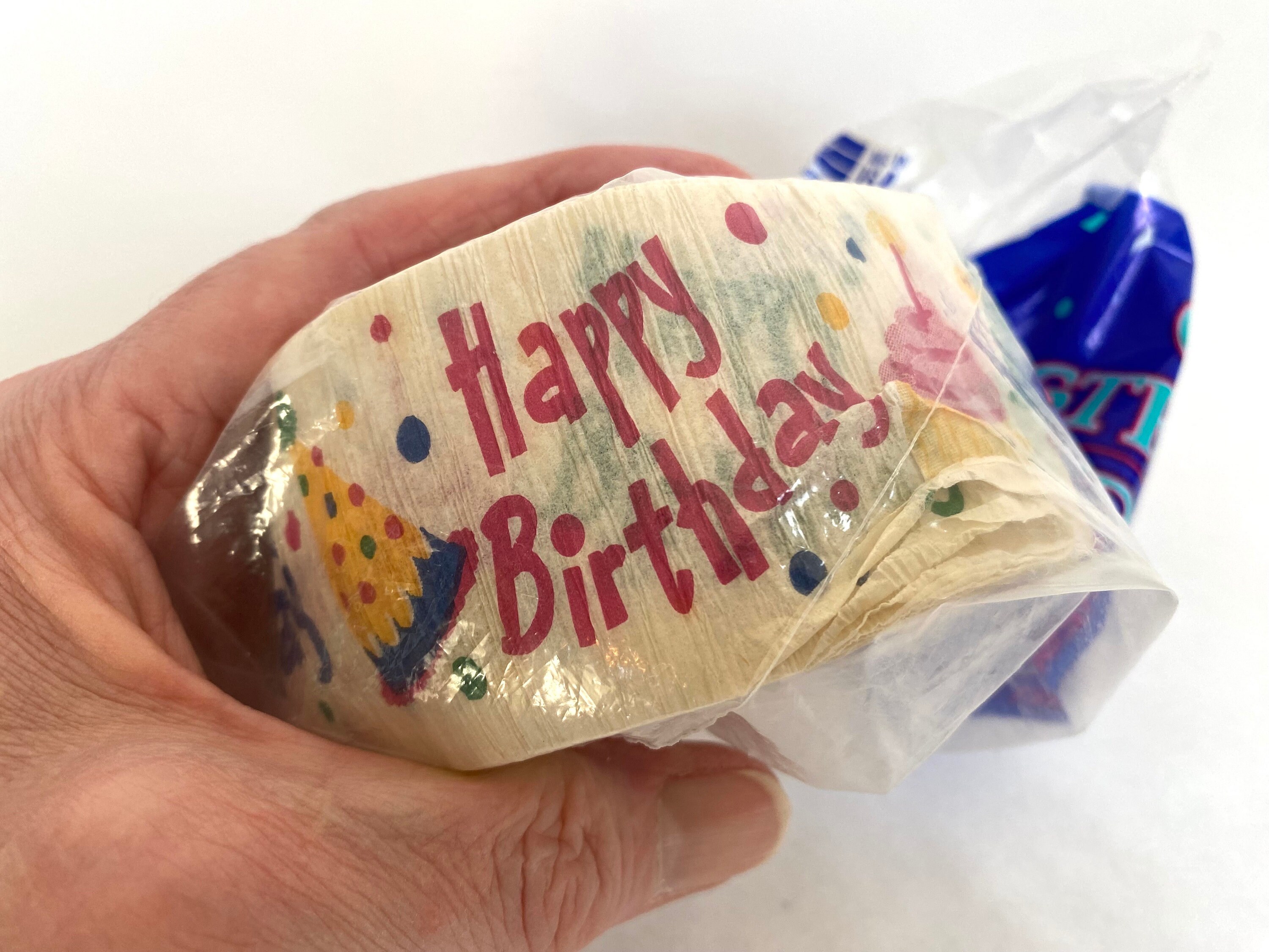 90 Vintage Happy Birthday CREPE Paper STREAMERS / Garland 1 Roll 1 7/8 ...