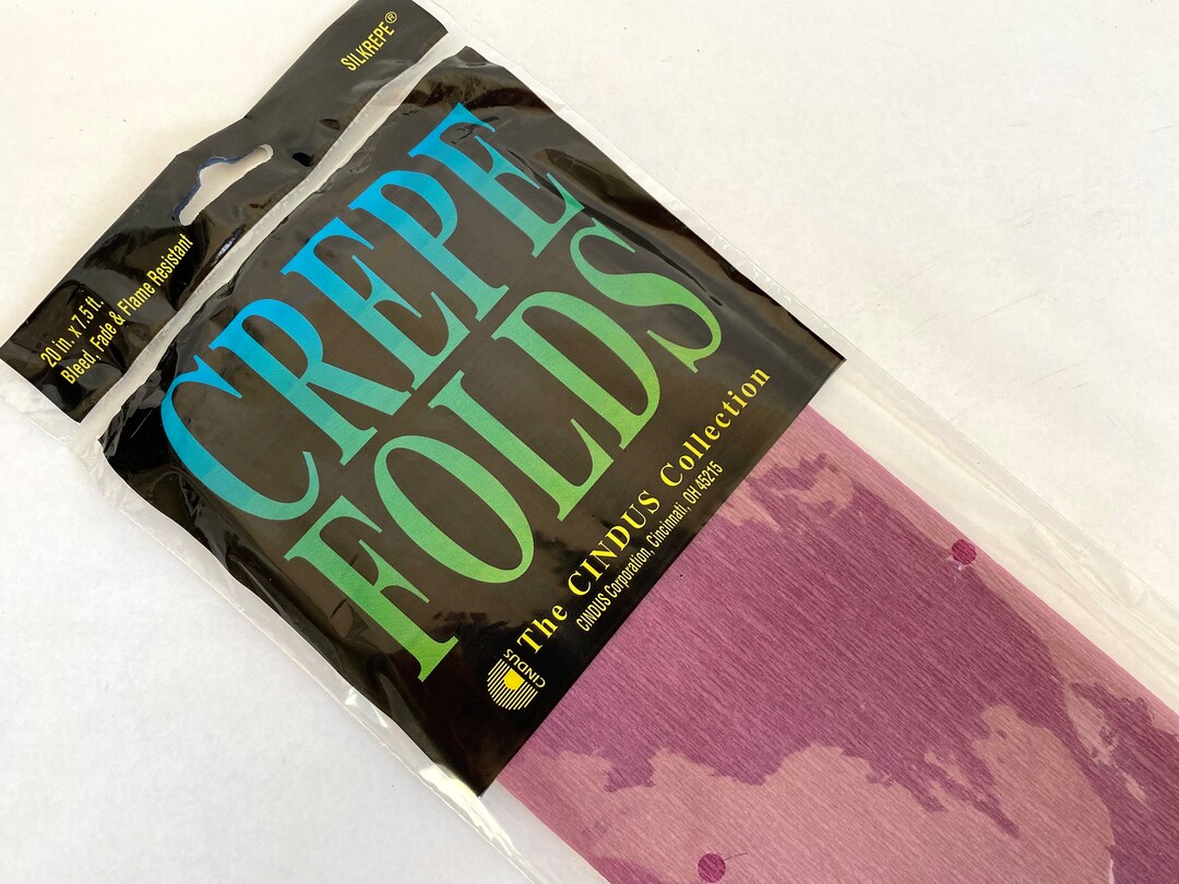 Burgundy CREPE PAPER Folds | the CINDUS Collection Crepe Paper Sheets ...