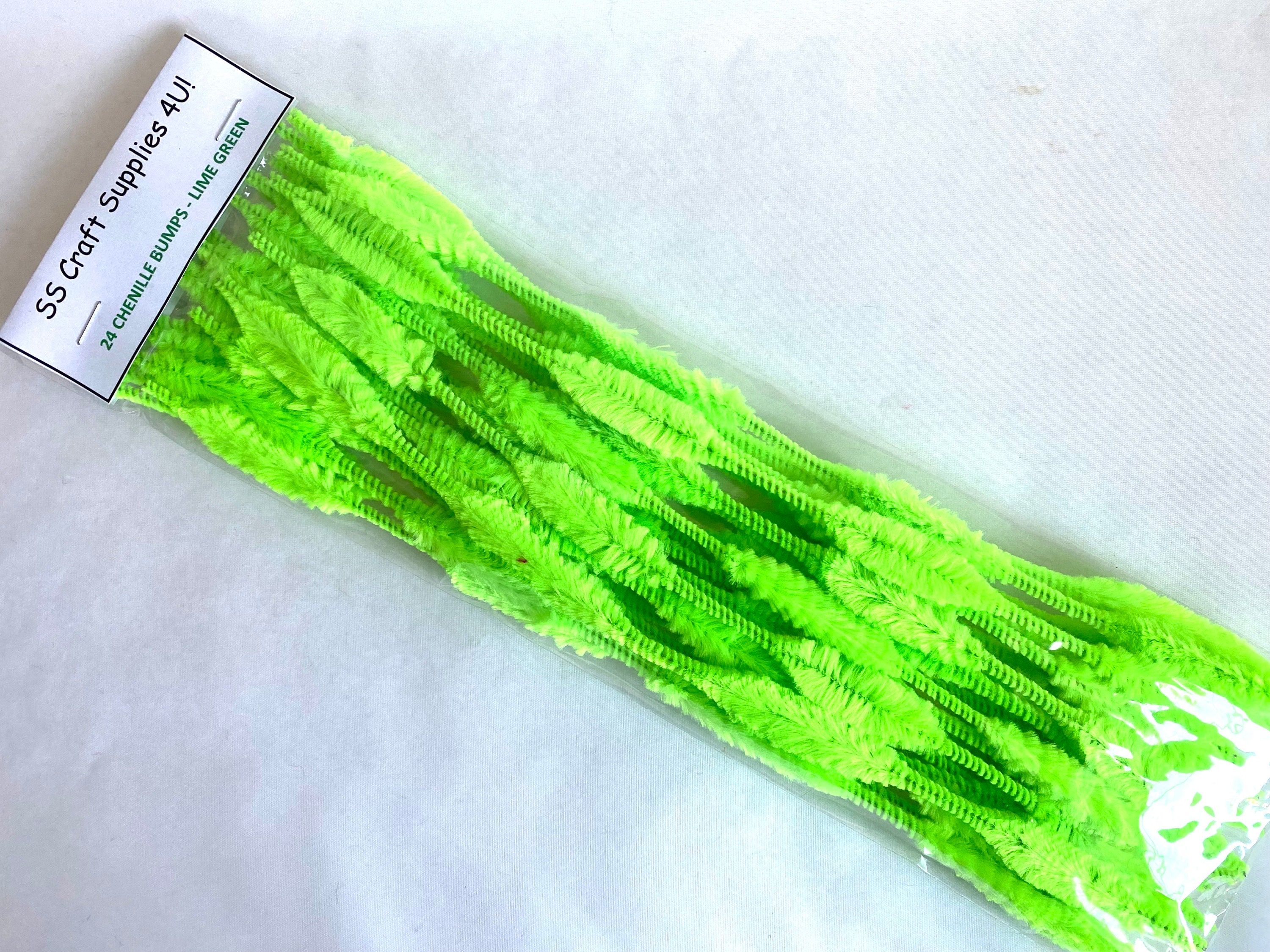 24 Pcs Lime GREEN Chenille BUMPS 15mm X 12 Neon Green CHENILLE Bumps - Etsy