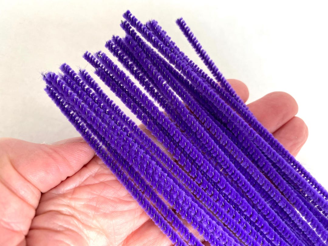 25 Pcs 3mm PURPLE CHENILLE Stems | 3mm X 12” Purple Pipe Cleaners ...