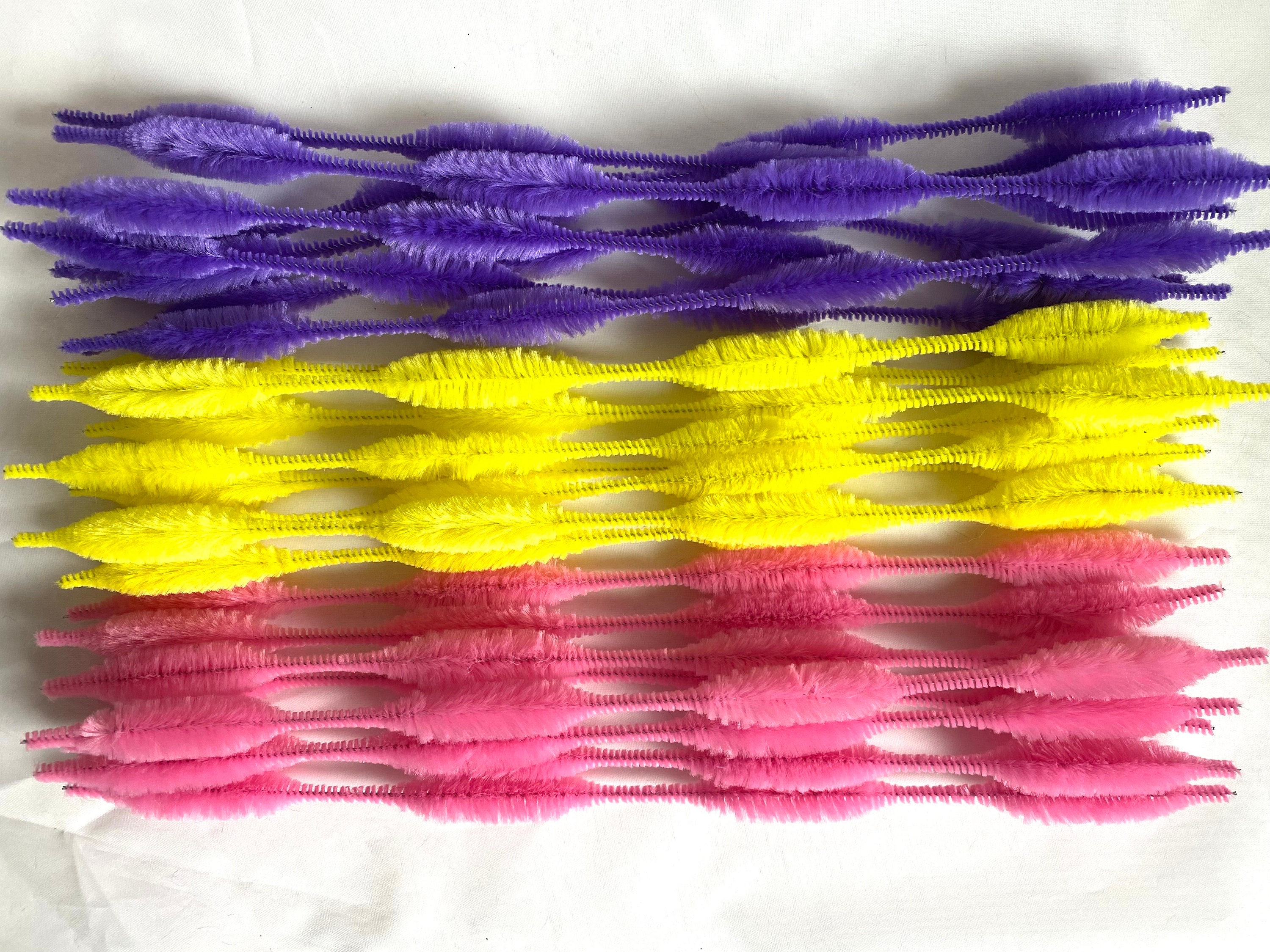 24 Pcs EASTER Mix Chenille BUMPS Pink Yellow Purple CHENILLE Bumps ...