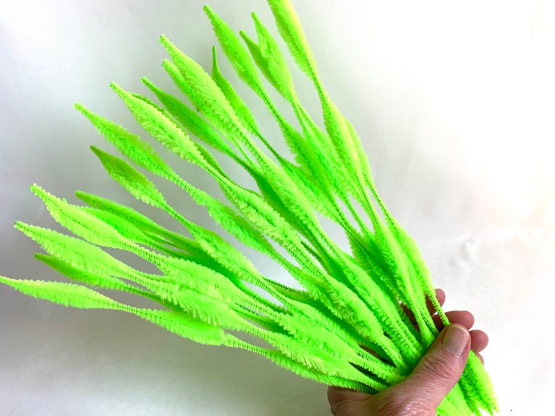 24 Pcs Light GREEN Chenille BUMPS | 15mm X 12” Lt Green CHENILLE Bumps ...