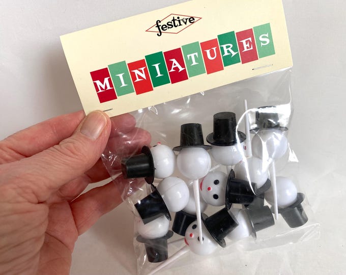 12 Pcs SNOWMAN Cupcake PICKS | 3-D Snowman Picks / Cupcake Toppers ...