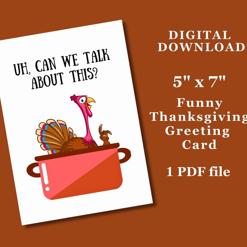 Turkey Card - Etsy