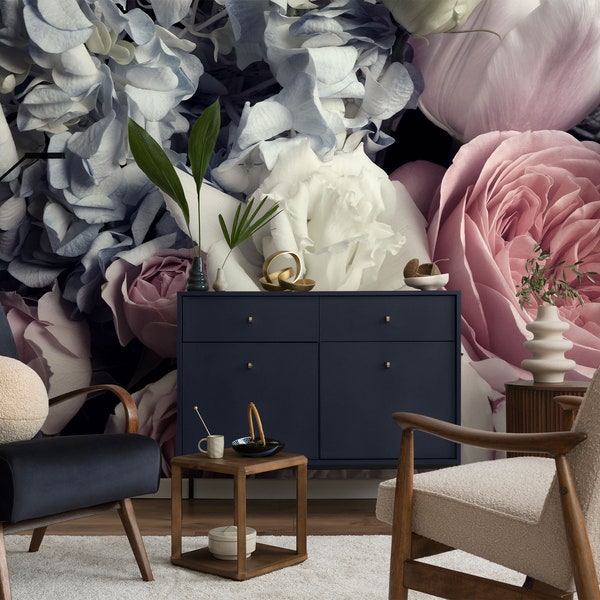 Large Flower Wallpaper - Etsy