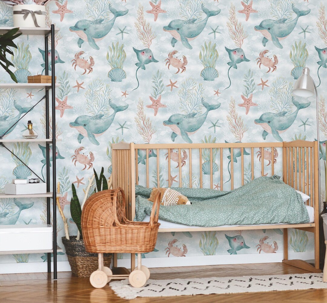 Underwater Wallpaper for Children, Peel and Stick, Sea Life Kids ...