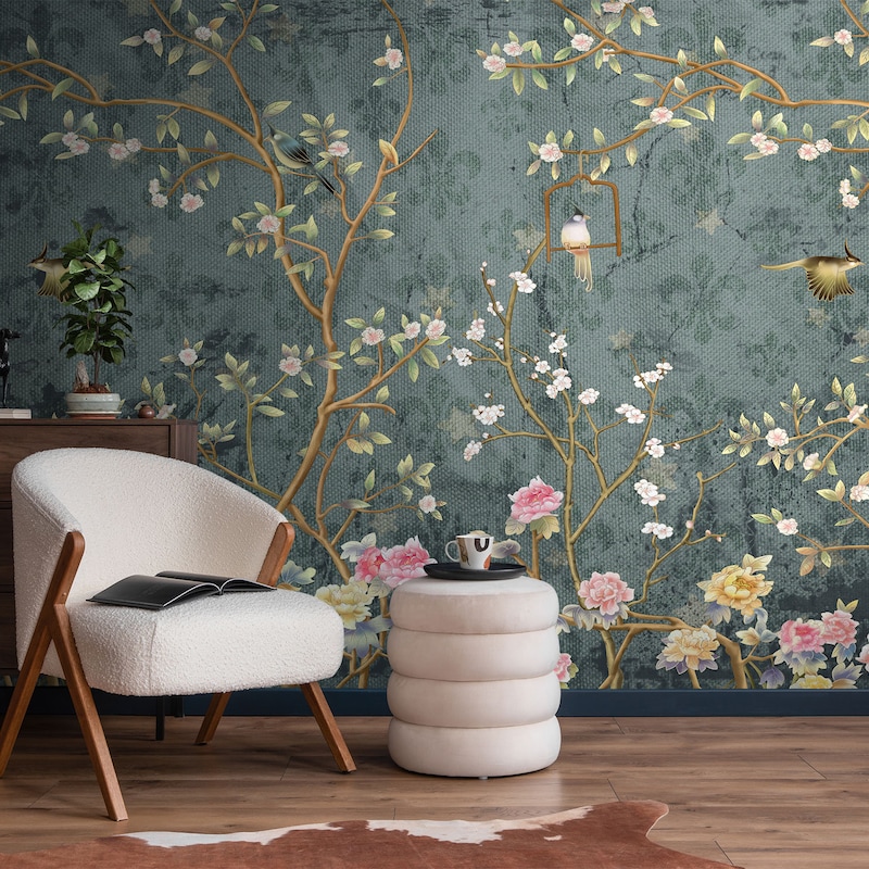 Chinoiserie Wallpaper - Etsy