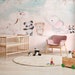 Watercolor Cute Animals Wallpaper, Acrobat Animals Wall Mural, Nursery ...