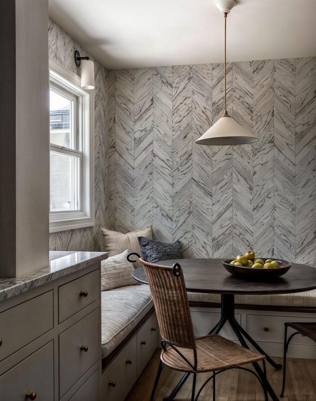 Modern Wood Herringbone Wallpaper, Peel and Stick or Traditional ...