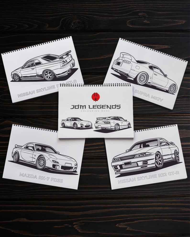 JDM LEGENDS Ultimate Japanese Sports Car Colouring Book - Etsy Australia