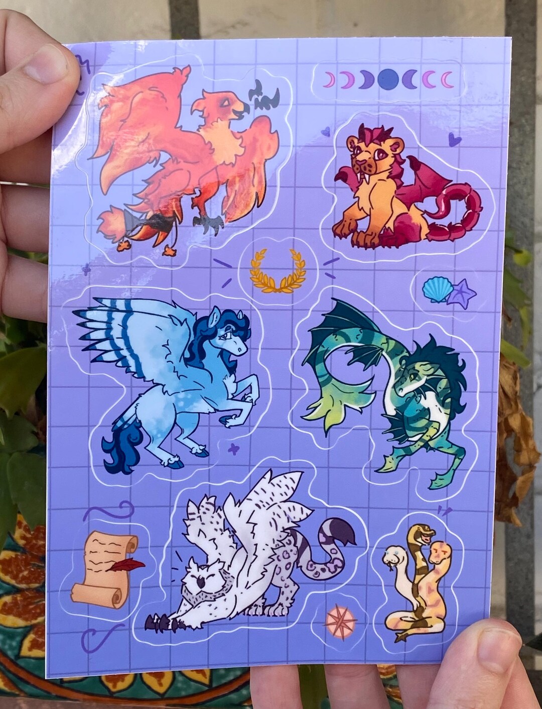 Greek Mythical Creatures Sticker Sheet - Etsy