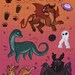 Cryptids/creature Sticker Sheet! - Etsy