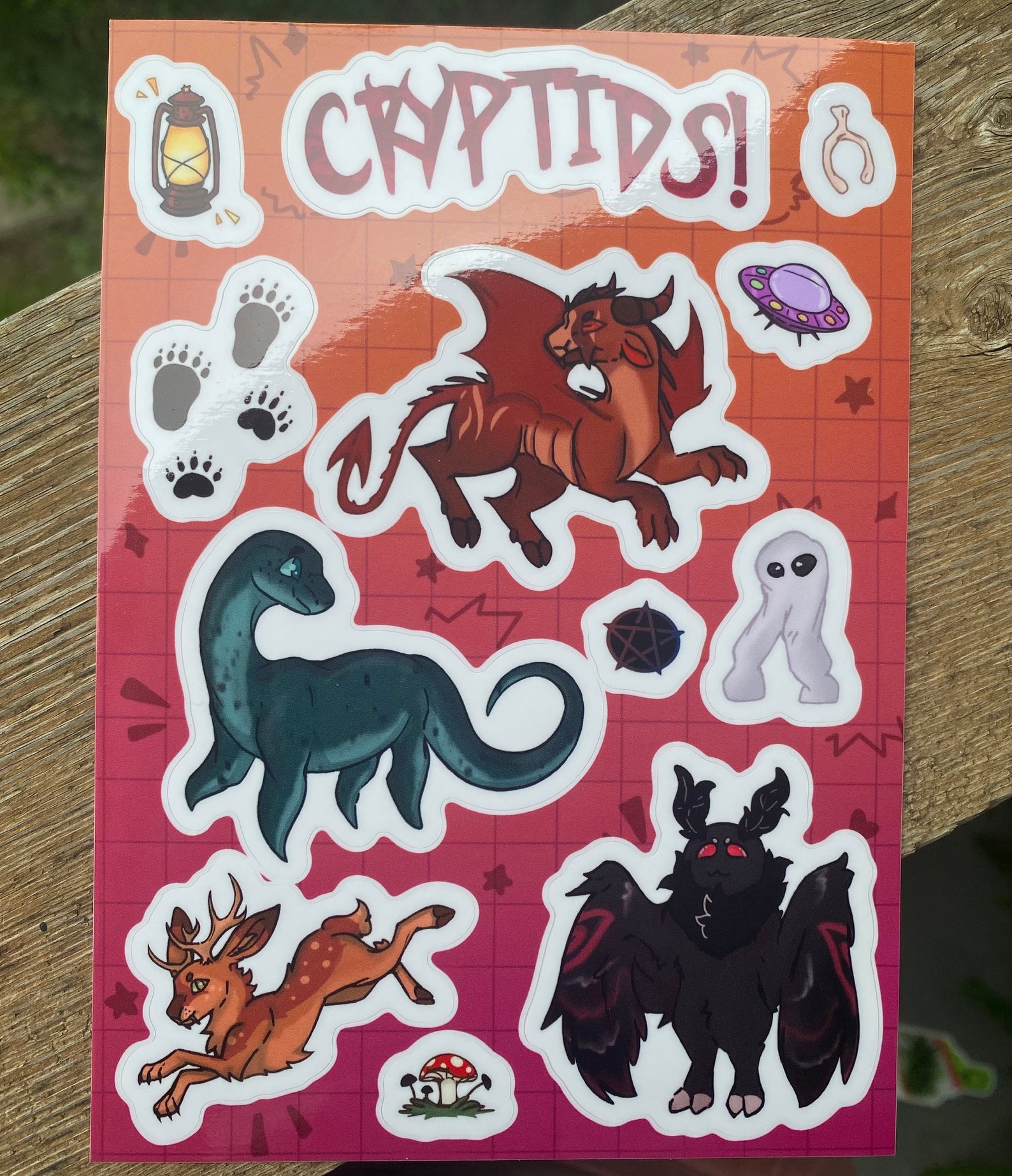Cryptids/creature Sticker Sheet! - Etsy