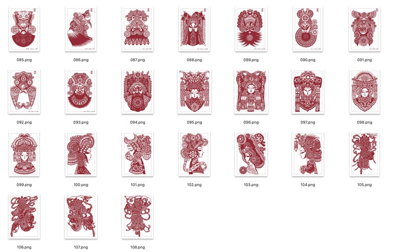 108 Chinese Peking Opera Figure Clipart Bundle| Decorative Chinese ...