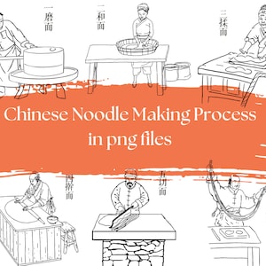 Chinese Noodle Making Process Bundle|noodle Making Stey by Step Png ...