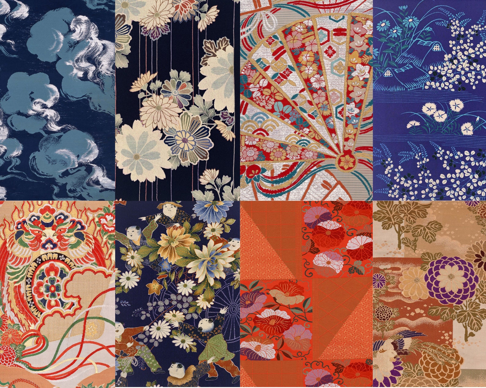 307 Japanese Fabric Pattern Archive Bundle|japanese Design|japanese Art ...