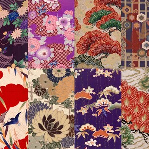 307 Japanese Fabric Pattern Archive Bundle|japanese Design|japanese Art ...