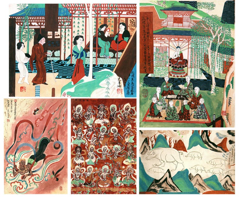 20 Vibrant Chinese Drawing Archives Bundle|ancient China Archive ...