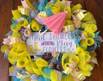 April Showers Bring May Flowers Door Hanger Downloadable File Printable ...