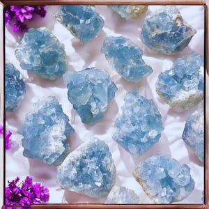 Blue Celestite Crystal, Healing Crystal Gift for Her Birthday, Raw ...