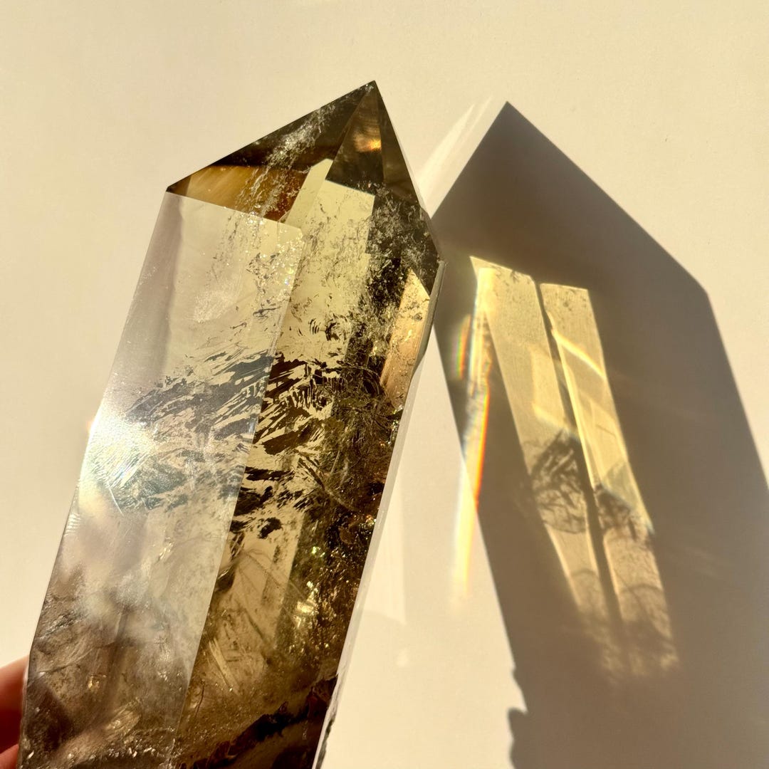 780g Citrine Tower on Stand, Rare and Powerful Crystal for Abundance ...